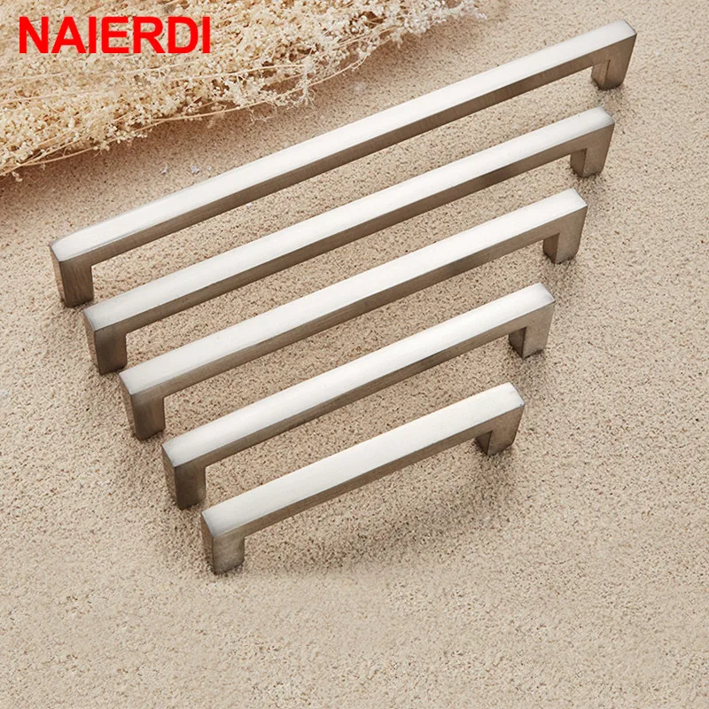 NAIERDI Kitchen Door Handles Cabinet Handles Drawer Knobs Aluminum ...