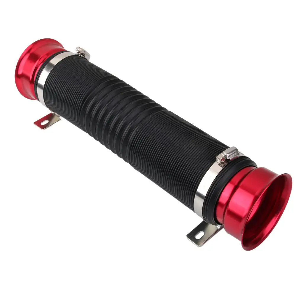 Universal Fit Red 3 Inch Multi Flexible Adjustable Cold Air Intake ...