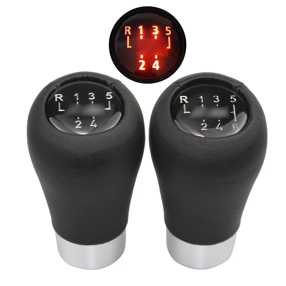NEW-BMW-cool-leather-ABS-5-6-speed-shift-knob-shift-lever-collar-handle ...