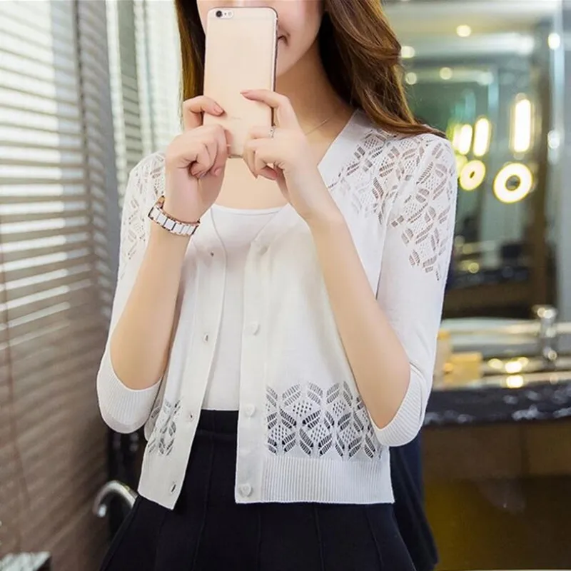 Autumn-Summer-Women-Cardigan-Female-Knitted-Sweater-Cardigans-Teenager ...