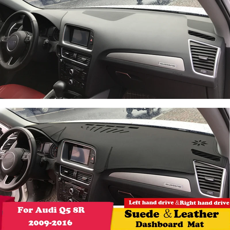 For Audi Q5 8R 2009 2010 2011-2016 S-line Suede Leather Dashmat ...