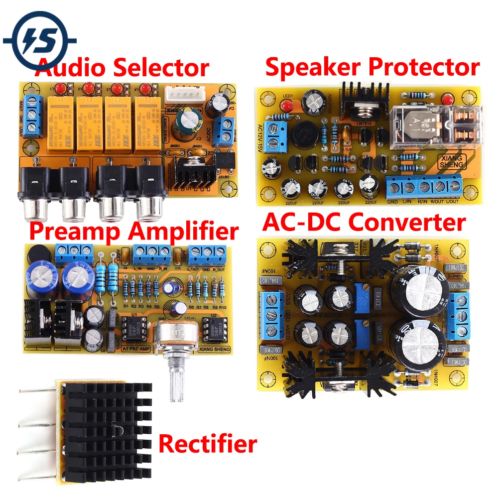 HIFI Preamp Amplifier Module Voice Controller AC 12V 18V DC +/ 20V 45V ...