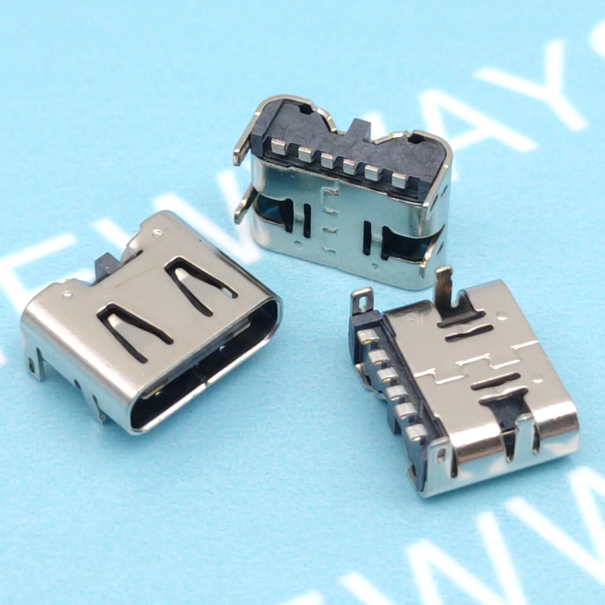 50Pcs Micro Usb 6Pin Type-C Female Connector Usb3.1 For Mobile Phone ...