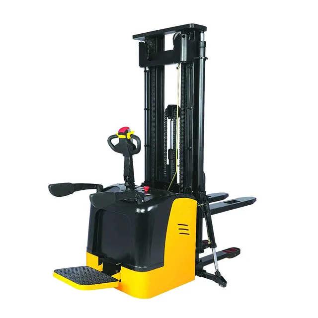 Mini electric stacker and adjustable fork hydraulic electric lifting ...