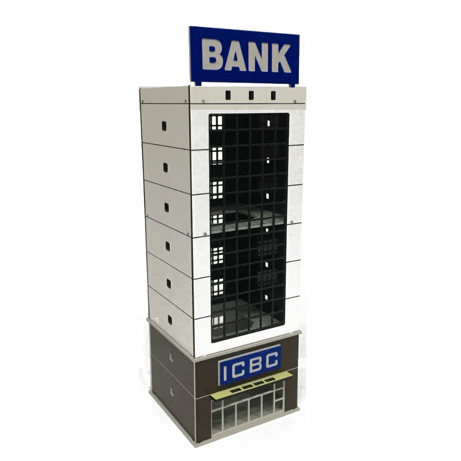 2pcs/lot 1:150 1:144 N Scale General Building Model Building Bank ...