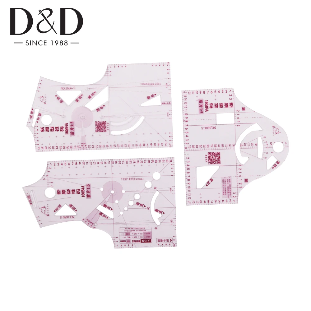 3pcs/set 1:5 Sewing Tools Small Plastic Curve Ruler Drawing Tailor ...