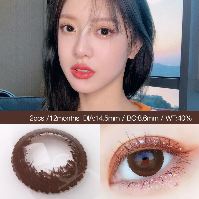 Chocolate Dark Brown Contact Lenses For Eyes With Color Beautiful Pupil ...