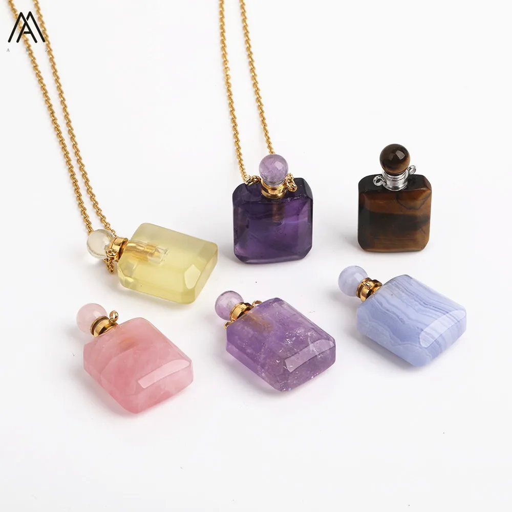 Fashion-Women-Amethysts-Perfume-Bottle-Stainless-Chain-Pendant-Necklace ...