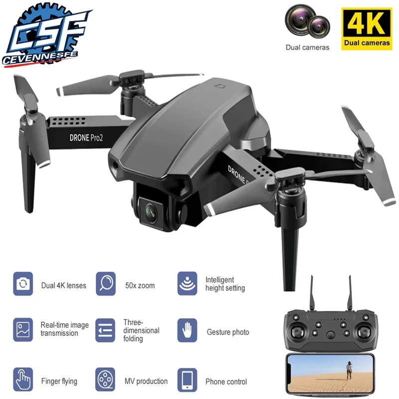 New E99 Pro2 Drone 4k Professional Hd Dual Camera Wifi Fpv Altitude ...