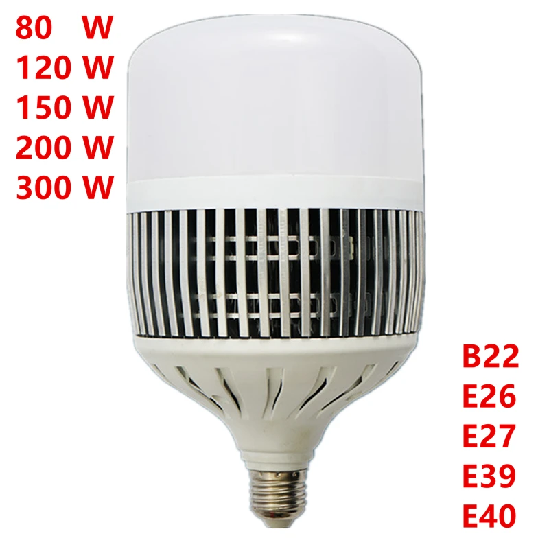High Power Led Globe Bulb E27 E40 80W 120W 150W 200W 300W AC220V Energy ...