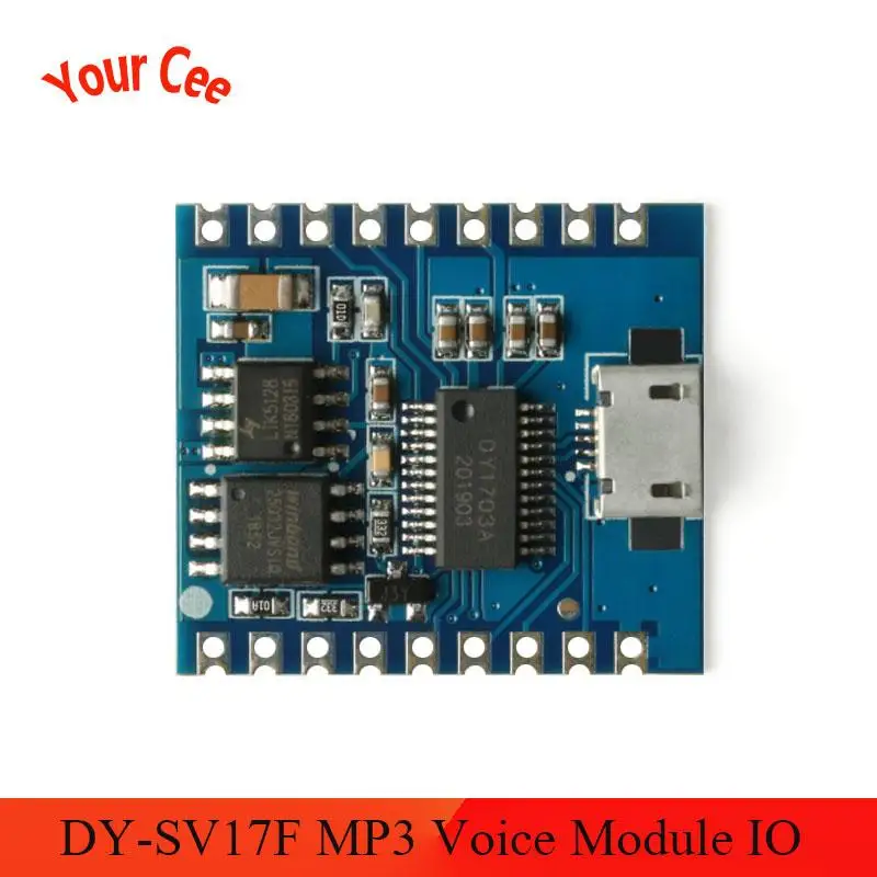 Voice Playback Module DY SV17F MP3 Voice Module WAV Decoding 32Bit IO ...
