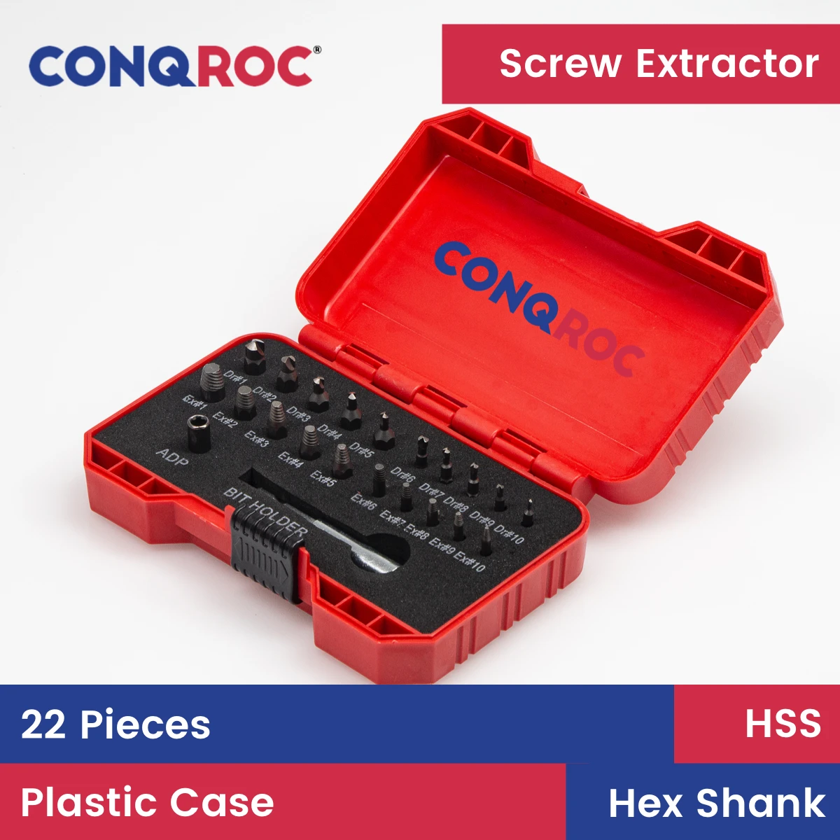 Extrator de parafuso danificado com suporte de bits, haste sextavada ...