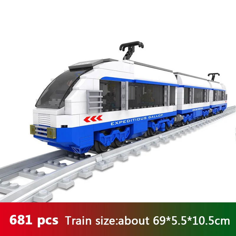 Ausini City Train Model Building Blocks - Building Toys