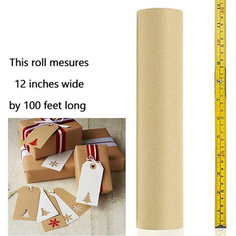 30Cm * 30 Meter Kraft Coklat Kertas Pembungkus Roll Kerajinan ...