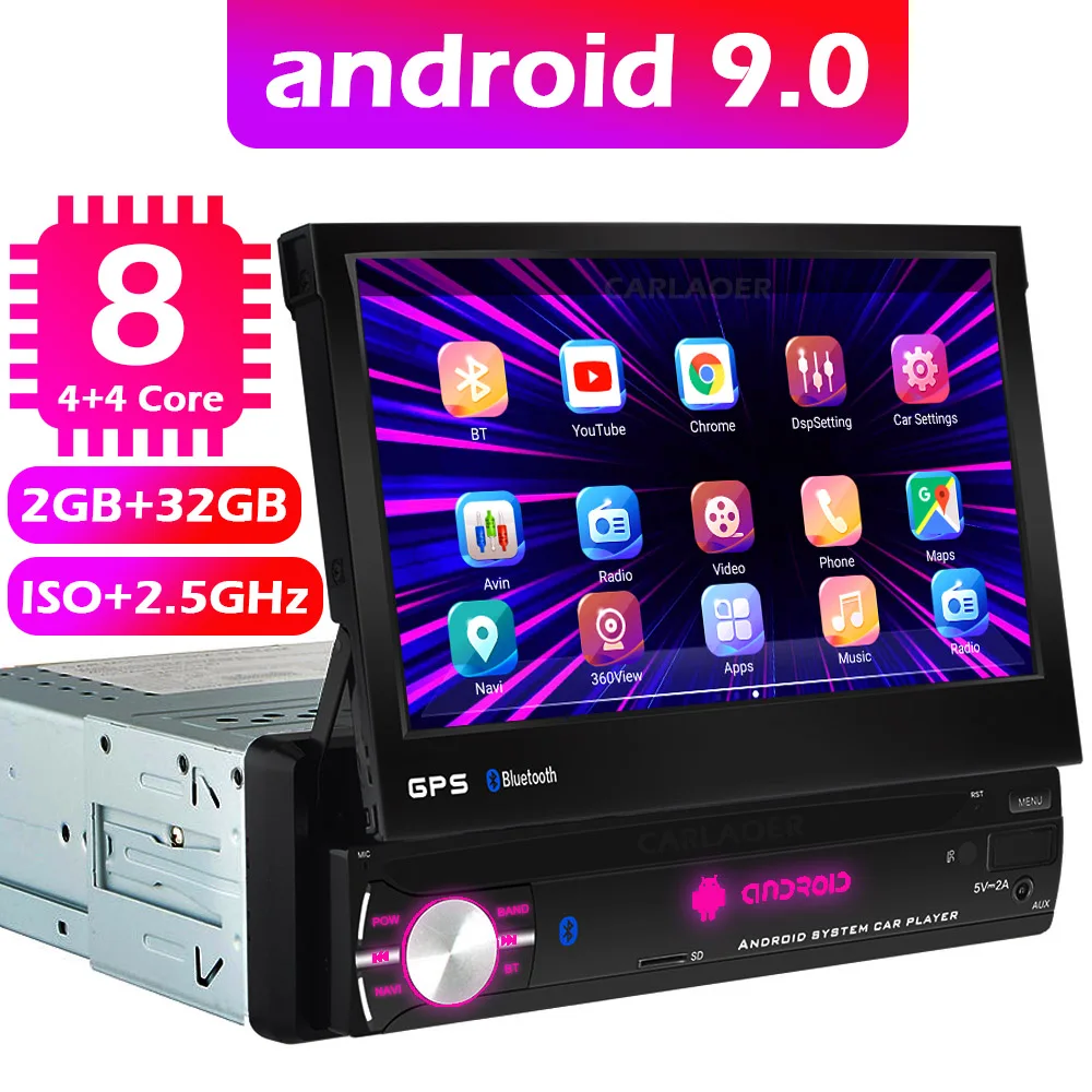 Android 9,0 1din 8 Core Auto GPS Navigation Player 7'' Universa Auto Radio WiFi Bluetooth MP5 1 ...