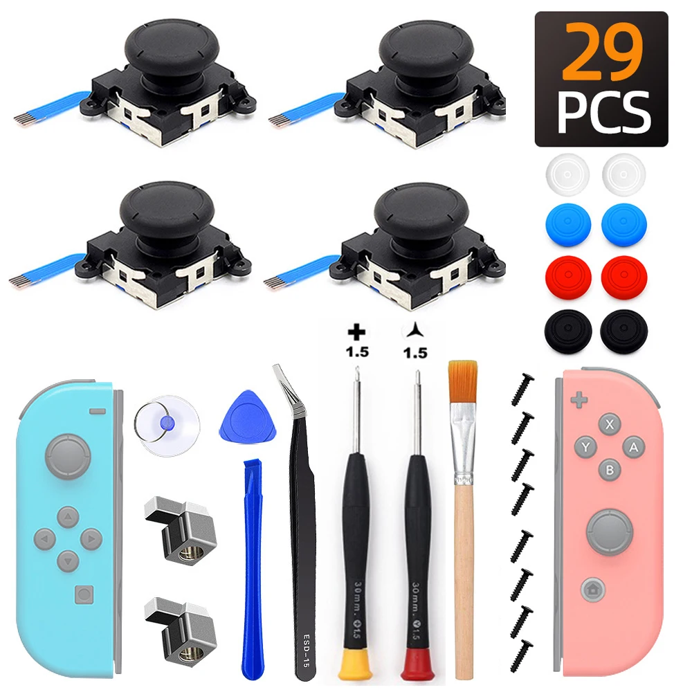 Replacement Joycon Joystick Thumb Stick Repair Kit for Nintendo Switch ...