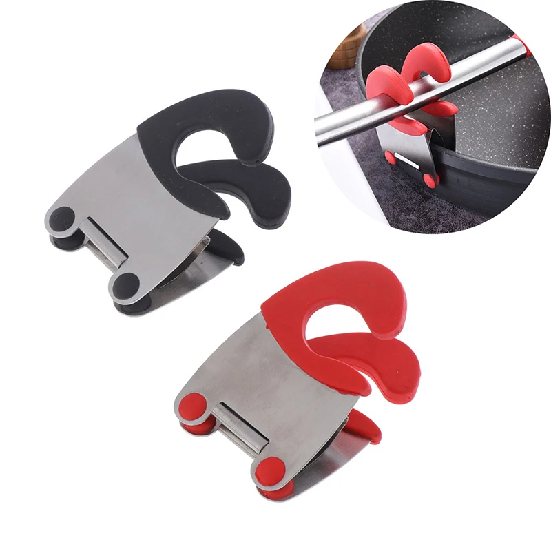 1pc Stainless Steel Pot Clip Scoop Clamp Tongs Holder For Pot Pan Spoon ...