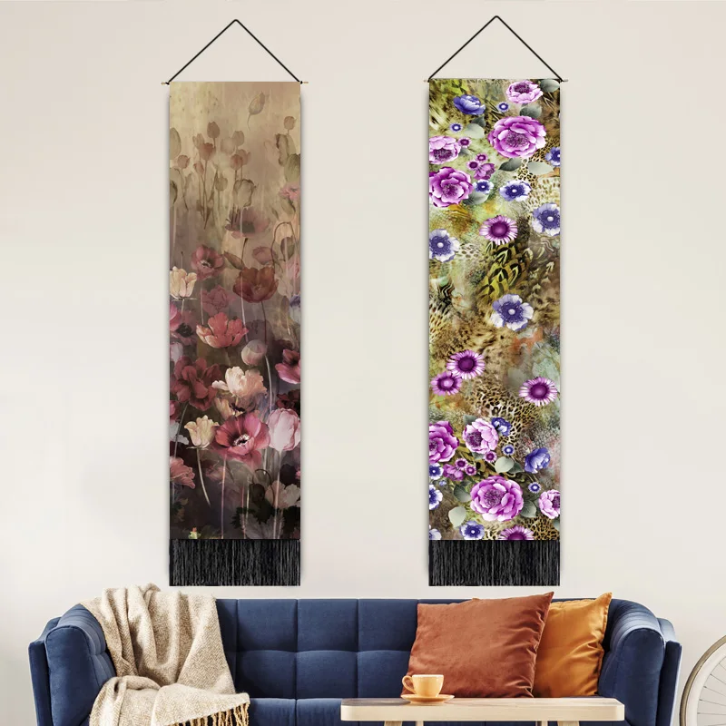 New hot home printing dream flower wall cloth hanging cloth background ...