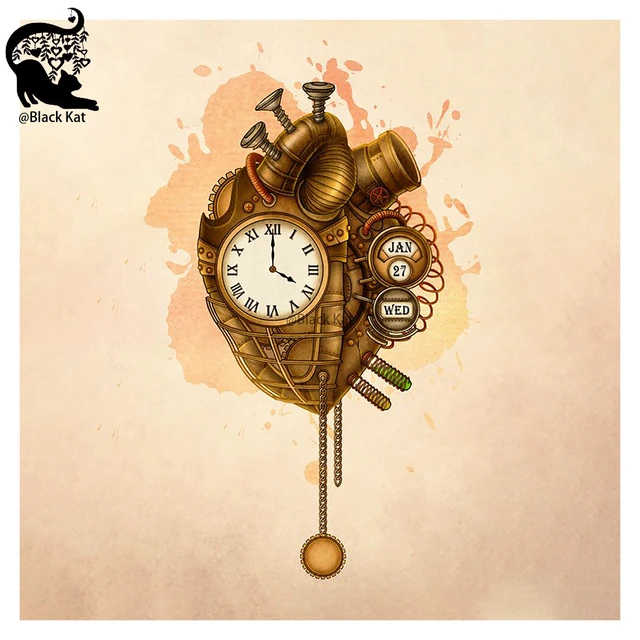 Steampunk Heart Clock