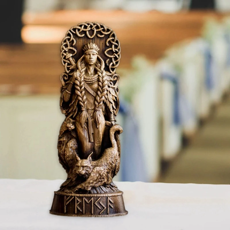 Figurines Art & Collectibles Freya wood carving altar heathen asatru ...