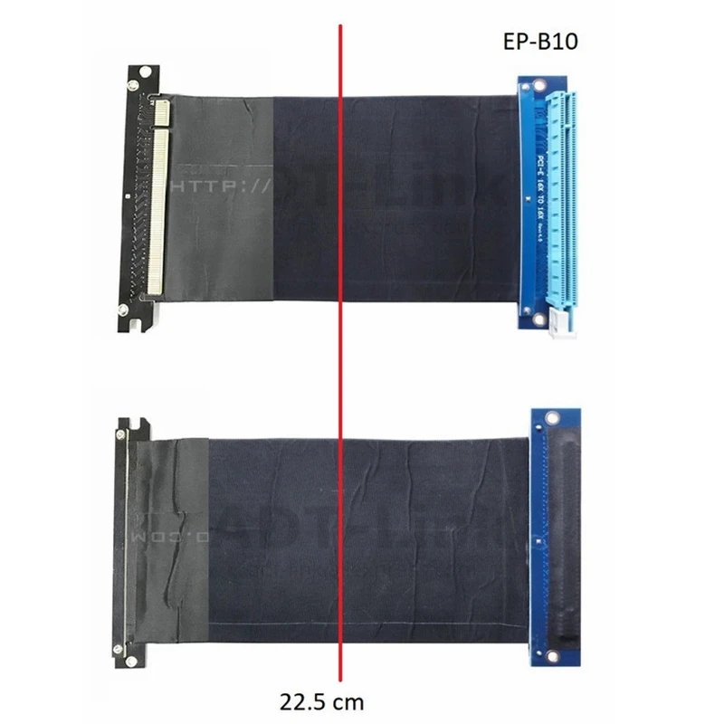 Ângulo direito pci express pcie3.0 16x a 16x cabo de riser flexível ...