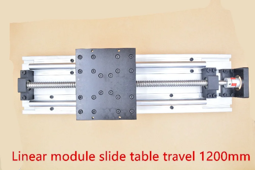 Linear Module Straight Slipway Cnc Guide Ball Screw Slide Table Travel ...