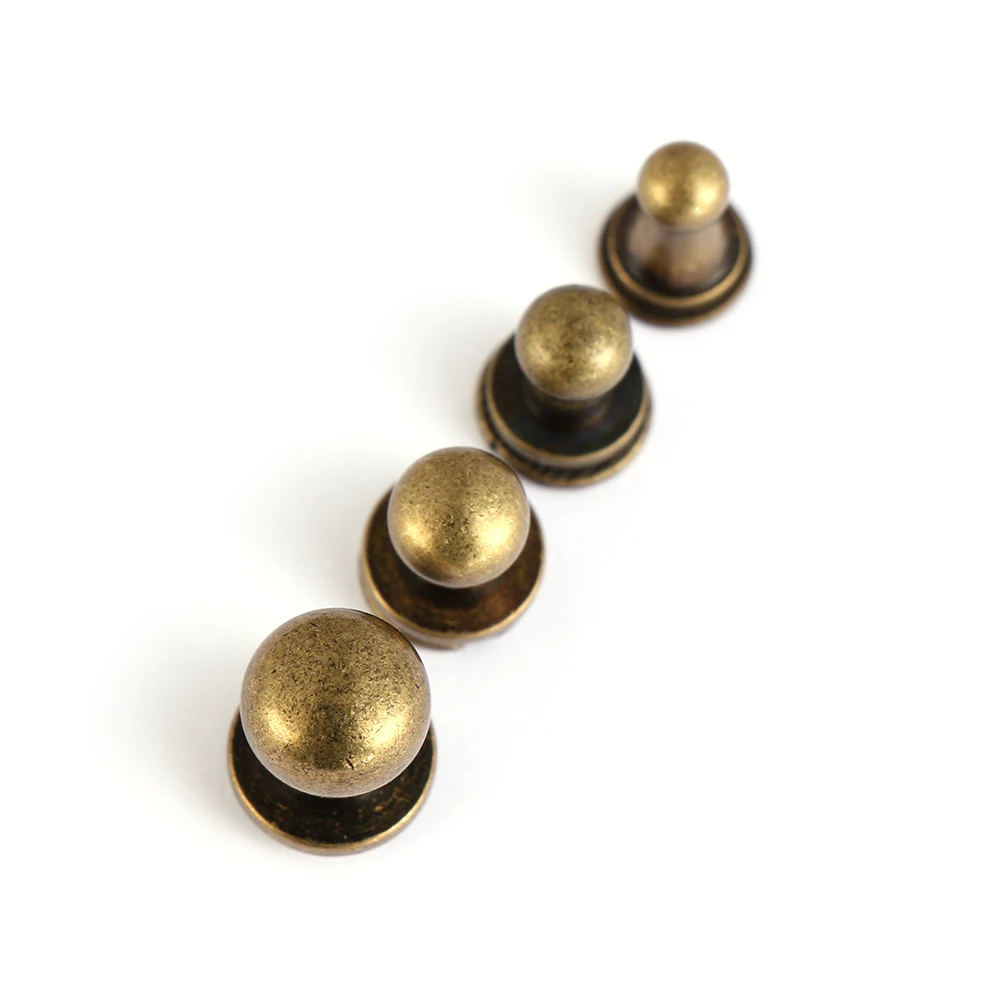 Rivets,10 pièces cuivre rond vêtement Rivets moine tête vis laiton clou ...