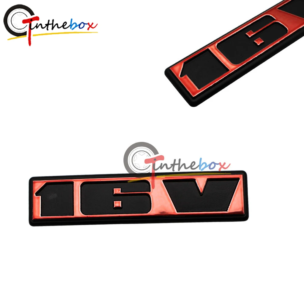 1x-Red-front-Grill-Badge-16V-auto-letter-grille-Trunk-Emblem-3d-sticker ...