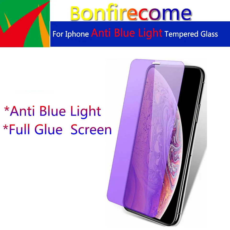 Protector de pantalla antiluz azul 9H para iPhone 6, 6s, 7, 8 Plus, X ...