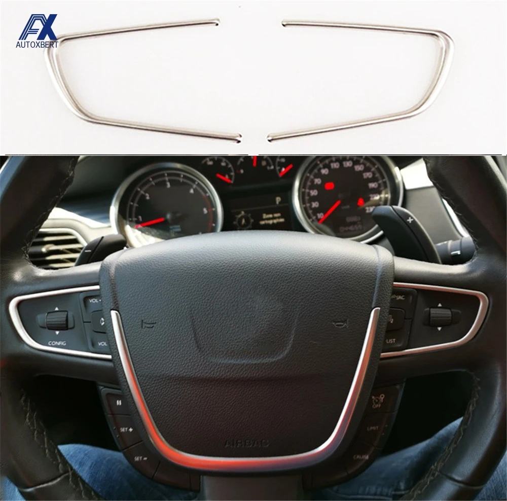 Steering Wheel Trim Cover For Peugeot 508 2011-2016 Chrome Center ...