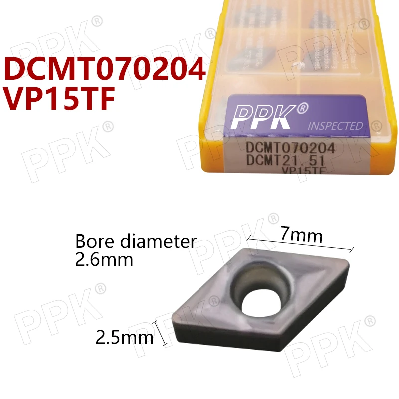 DCMT070204 DCMT21.5 VP15TF 내부 선삭 공구 초경 인서트 선반 커터 공구 선삭 인서트 절삭 공구 CNC ...