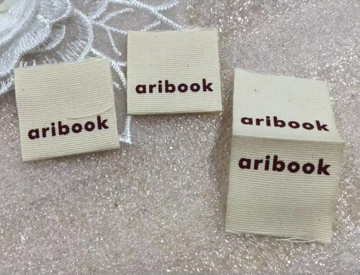 Customized Design Silk Printed Logo Clothing Neck Soft Organic Cotton ...