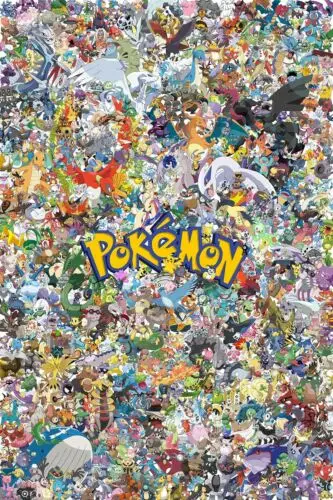 Pokemon Collage All Characters Pikachu Charizardoil Paintings Canvas ...