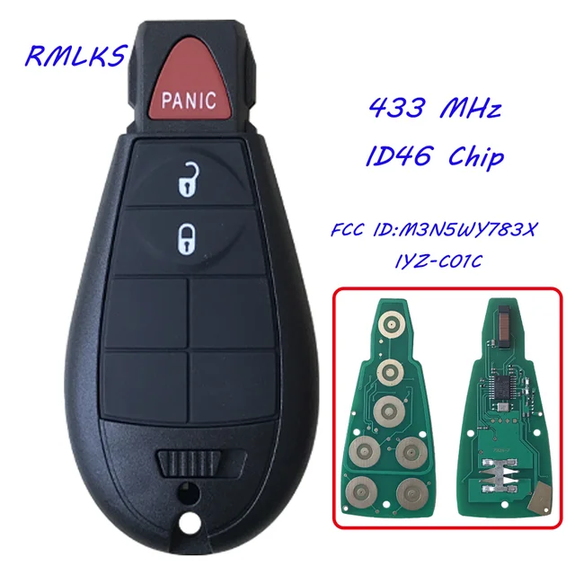 New Fobik Key Remote Fob 7 Button 434Mhz For Chrysler 300C Voyager 2008 ...
