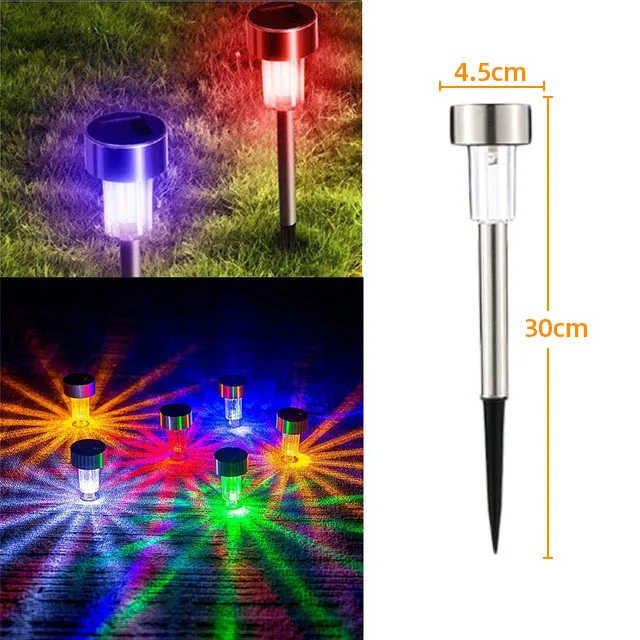 Светильник для газона светодиодная садовая лампа солнечный садовый светильник нержавеющая