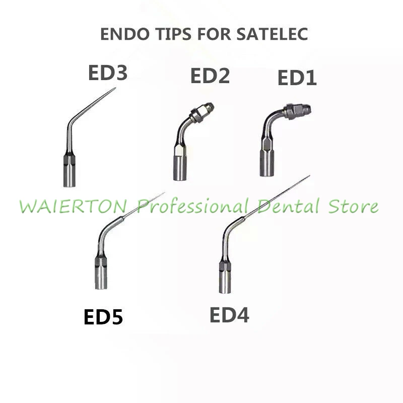 Pontas endodontia ultra-sônica endo 5 peças, para satélite ed1 ed2 ed3 ...