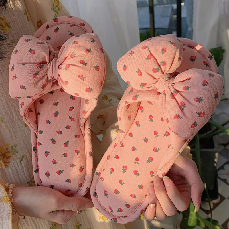 2023-female-Summer-Sandals-Strawberry-Print-Women-Slippers-Butterfly ...