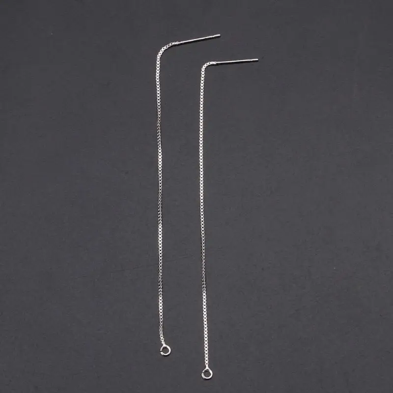 S925-Silver-DIY-Ear-Wire-Thread-With-Jump-Ring-Dangle-Earrings-Jewelry ...
