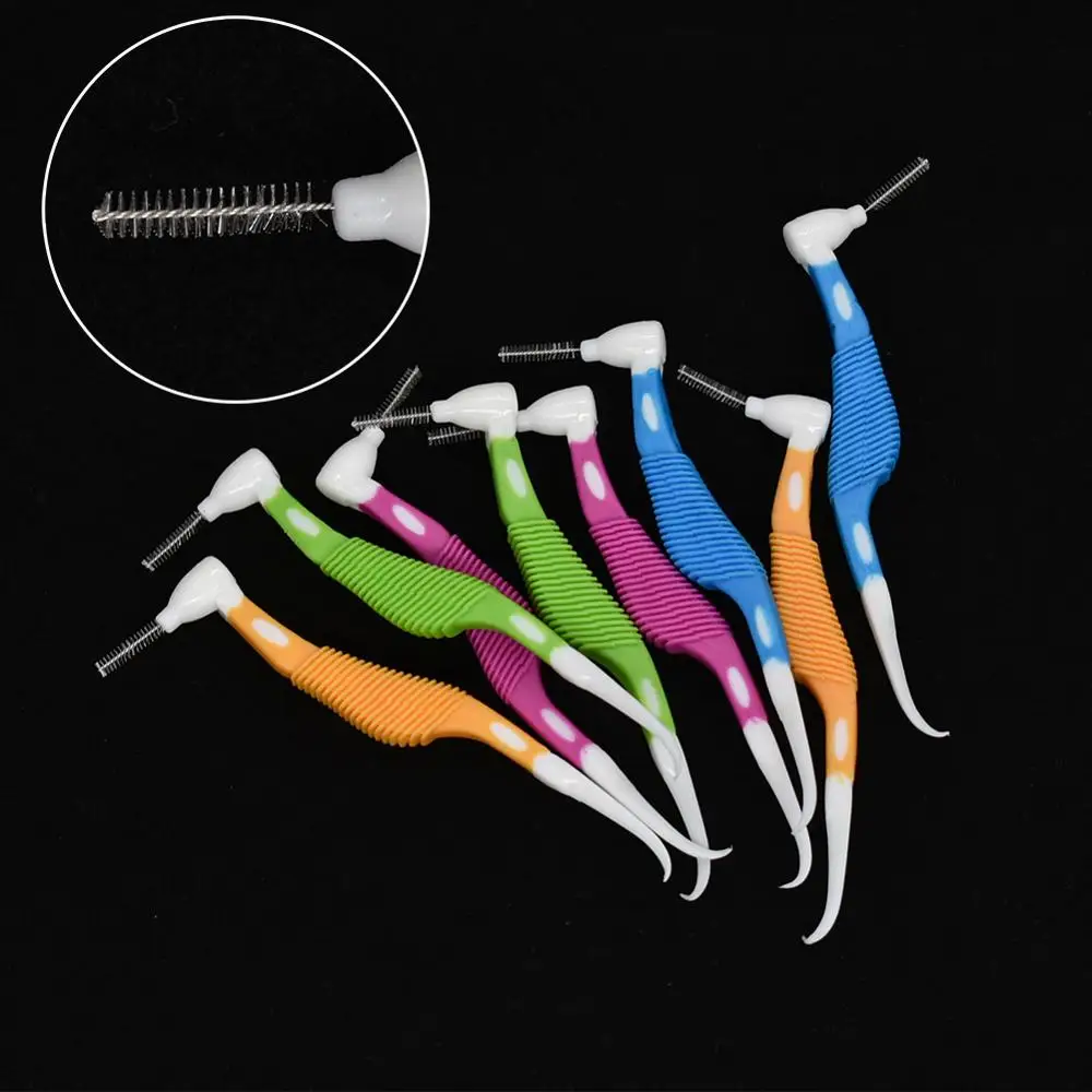 New-8pcs-Double-Floss-Head-Hygiene-Dental-Silicone-Seahorse-Interdental ...