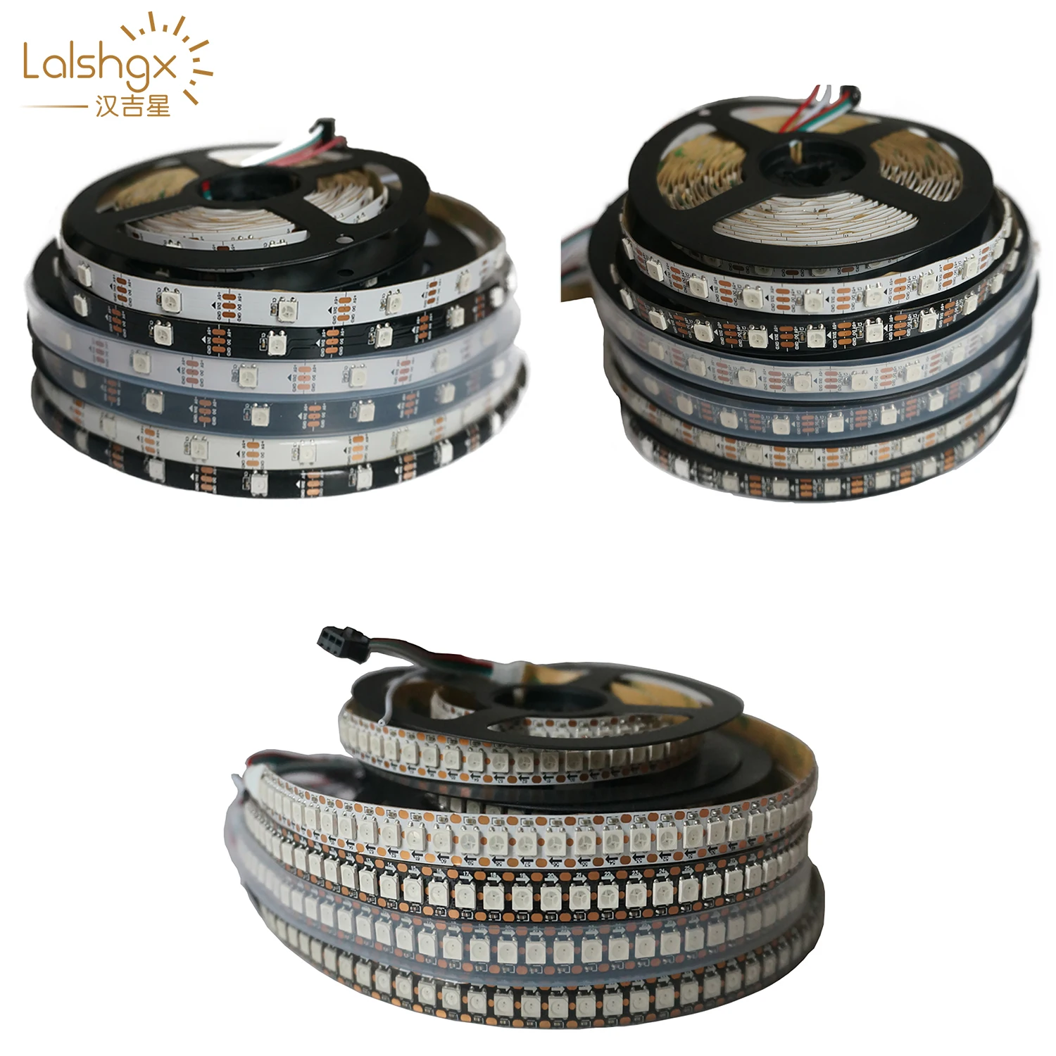 Ws2812 Rgb Led Strip Lights Ws2812b Individually Addressable Black ...