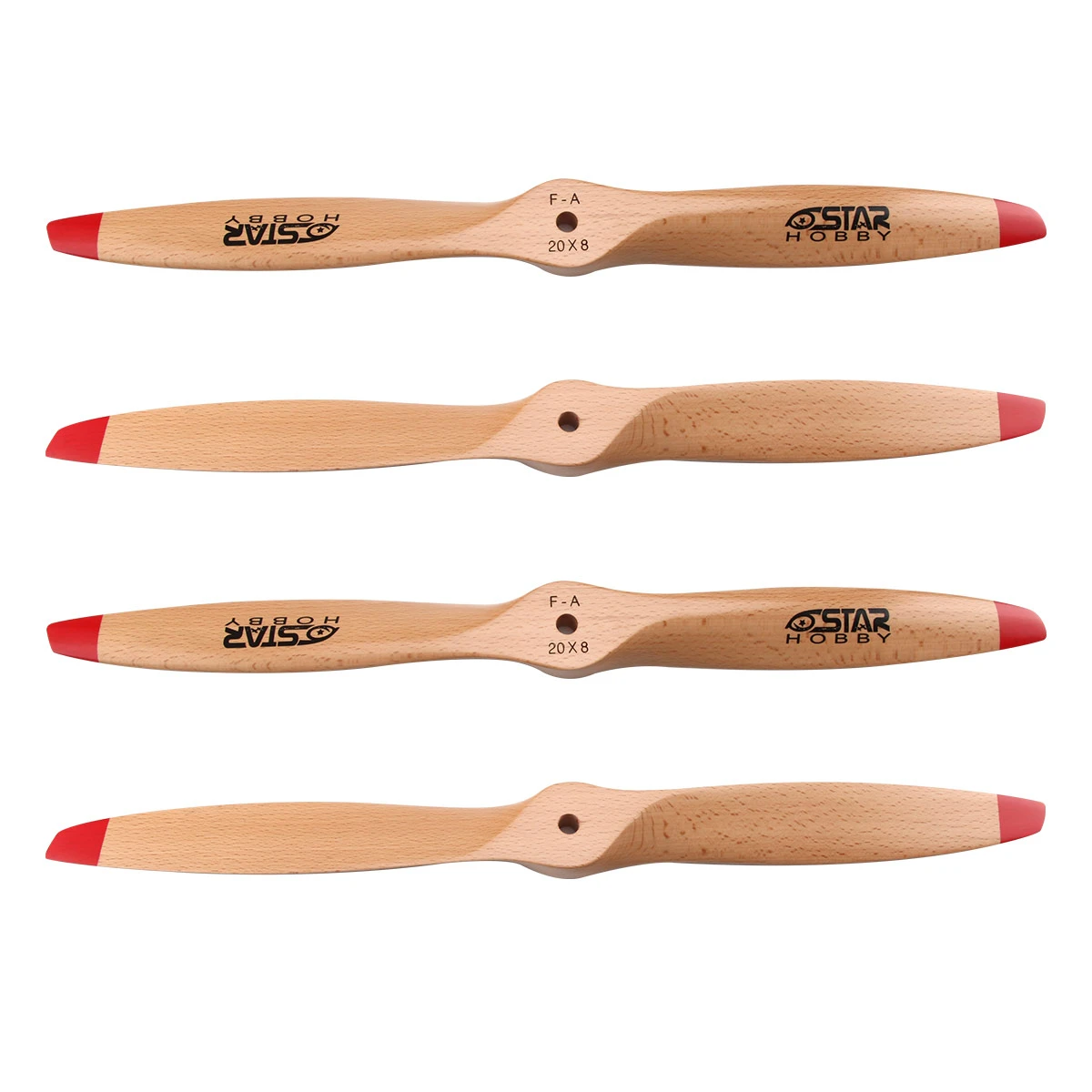 6 Star 2 Blade Wooden Rc Airplane Propeller Prop 16x8 /17x6 /18x6 /18x8 ...