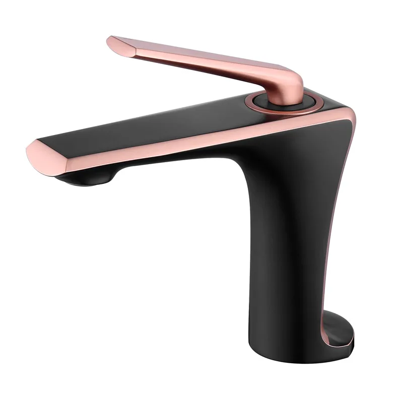 Black Rose Gold Basin Water Mixer - Dynasty