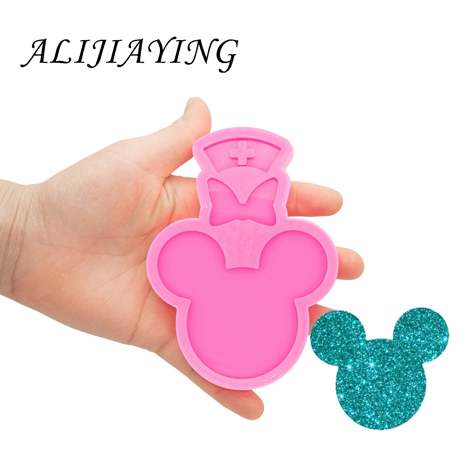 Shiny Mouse Head Silicone Mould Epoxy Craft Molds Clay Resin Diy For ...