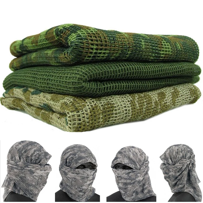 Camouflage Scarf Outdoor Sport Veil Military Tactical Scarves Army Camo ...