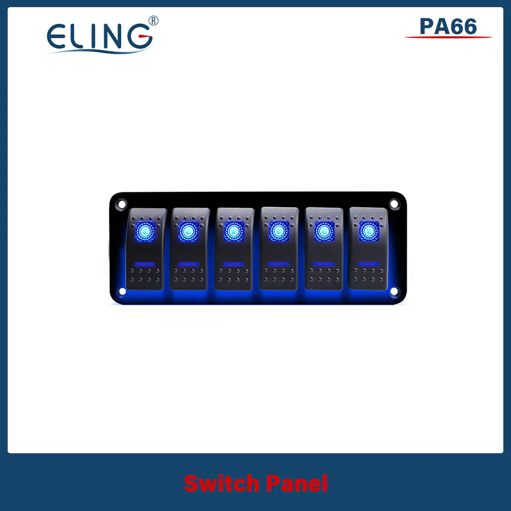 ELING-Rocker-Switch-6-Gang-8-Gang-Panel-12-24V-Circuit-Breaker-For-Car ...