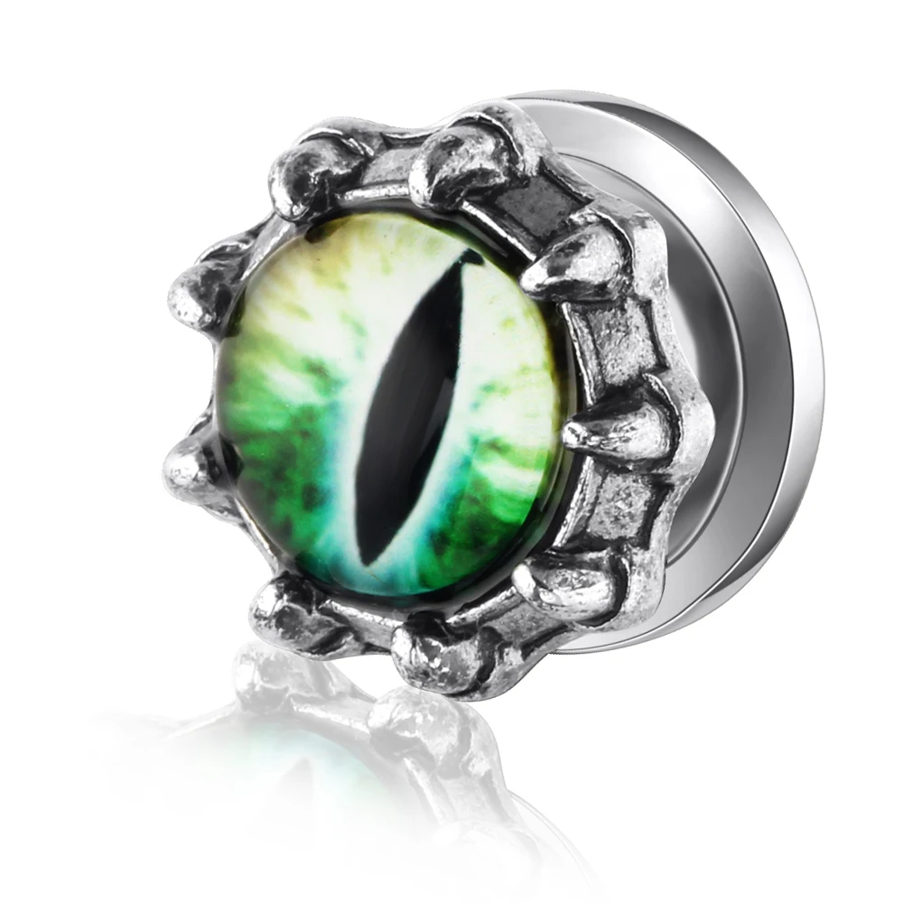 Steel Screw Fit Hollow EYES Ear Flesh Tunnel Gauges Piercing Earlet ...