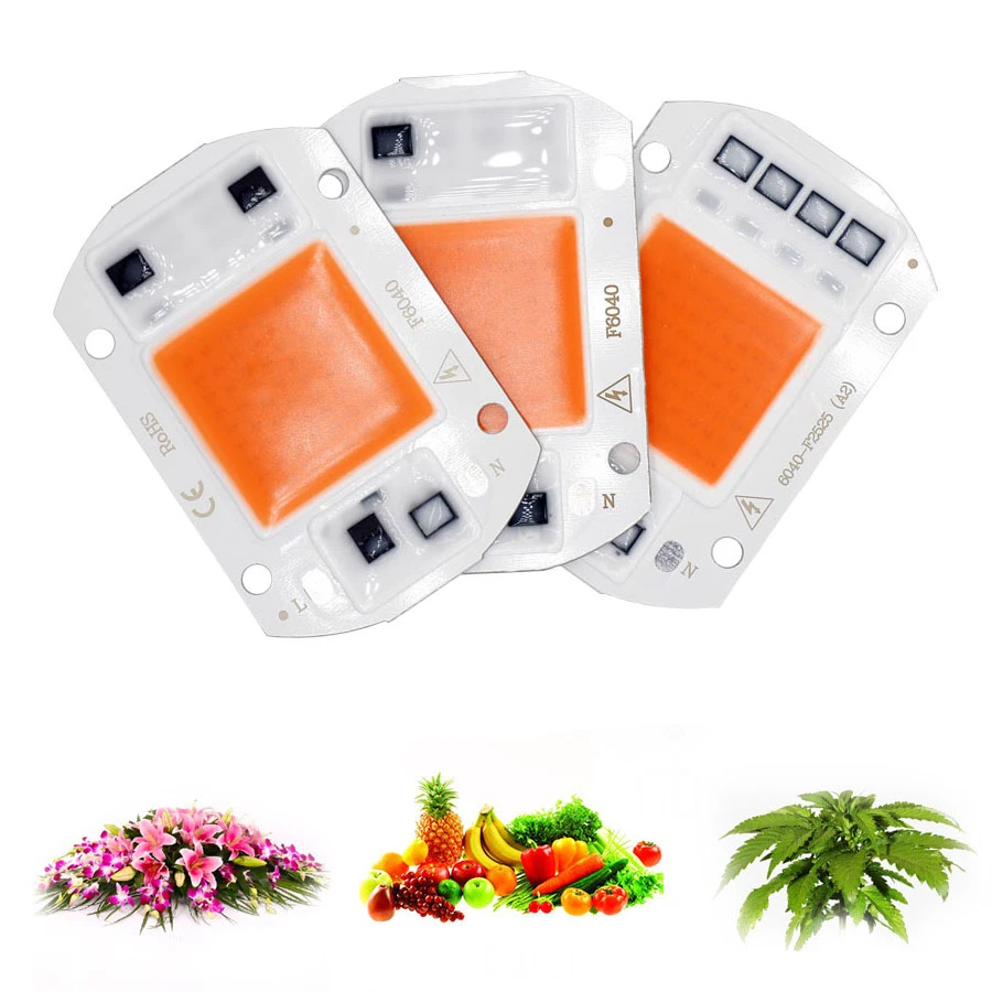 LED COB Bulb AC110V/AC220V 5W 10W 20W 30W 50W Full Spectrum 380 840NM ...