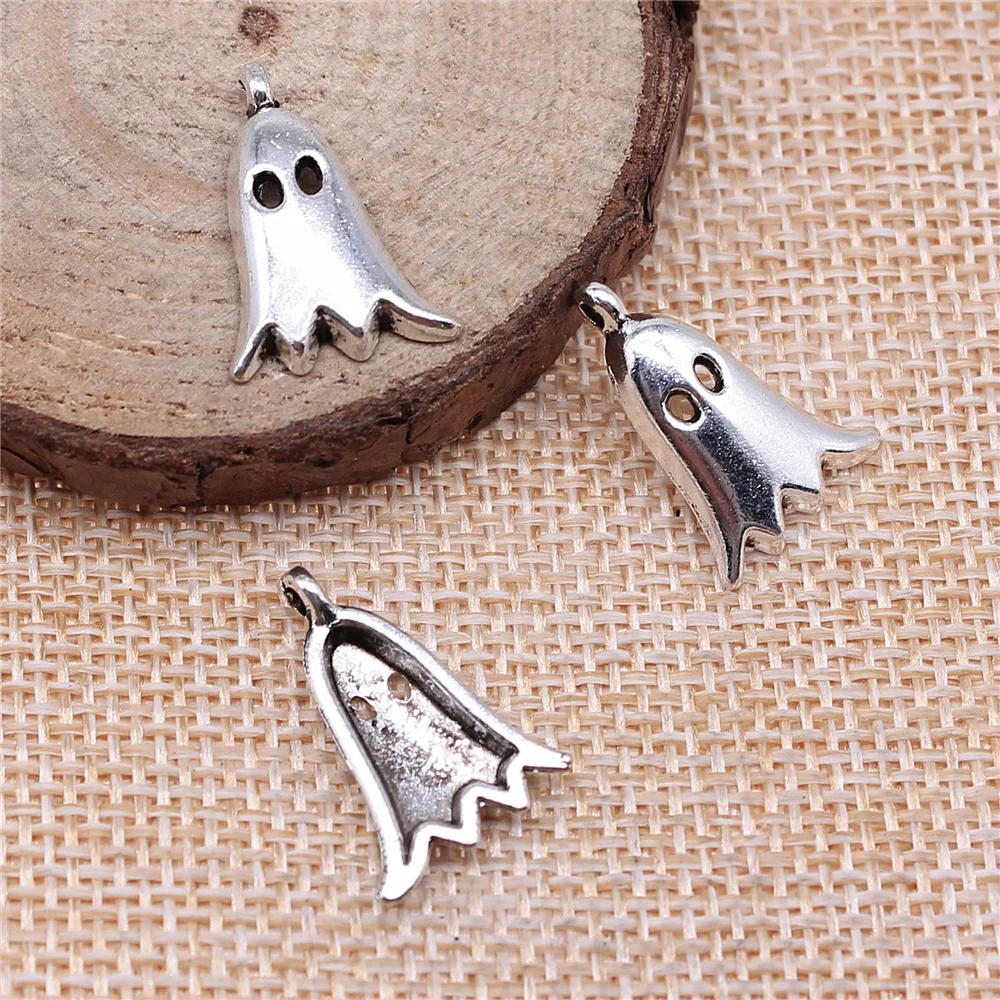Wysiwyg 10pcs 20x14mm Ghost Charm Pendants For Jewelry Making Antique ...
