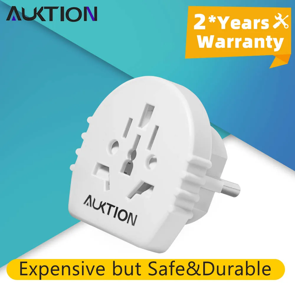 New AUKTION Universal European Plug Adapter 16A 250V AC Travel Charger Wall Power Plug Socket ...