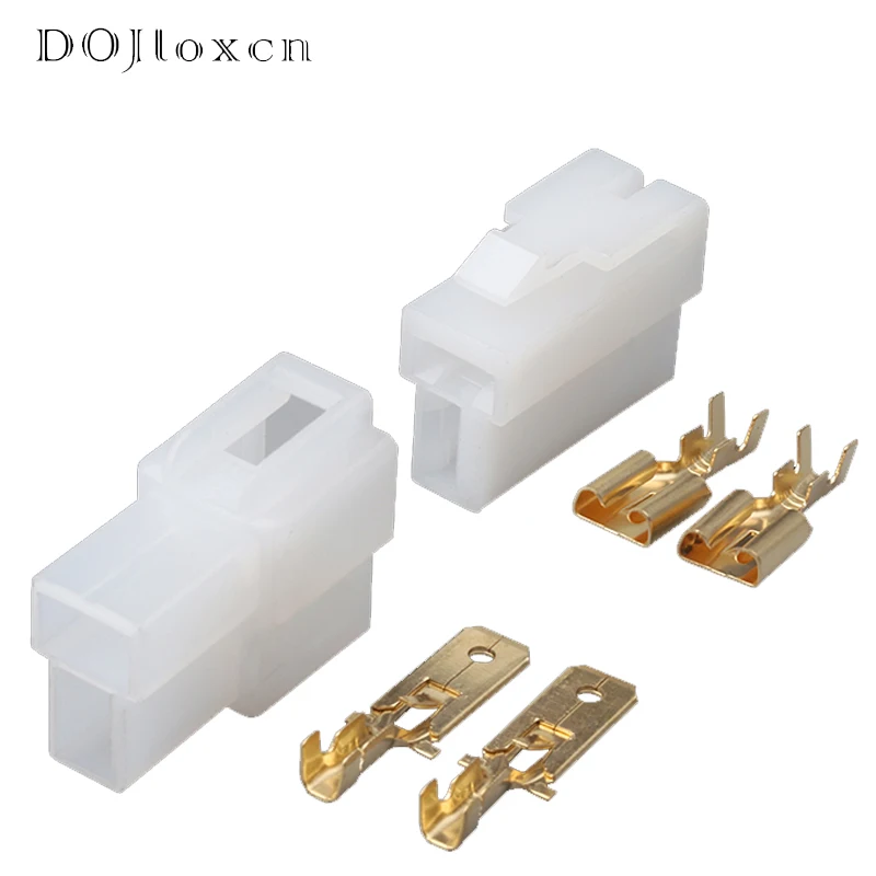 1-5-10-Sets-2-Pin-6-3mm-Male-Female-Automobile-Electrical-Wire ...